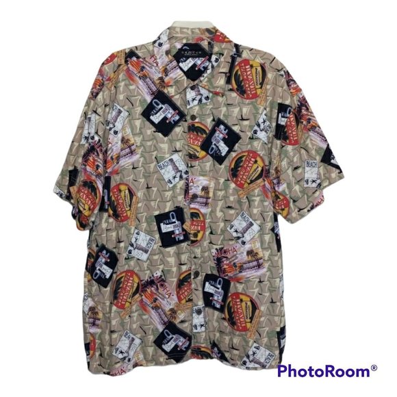 Cactus | Shirts | Cactus Black Lable Mens Hawaiian Button Down Ss Shirt ...